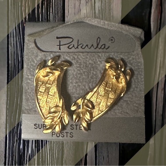 Pakula | Jewelry | 525 Vintage Pierced Post Gold Tone Earrings By ...